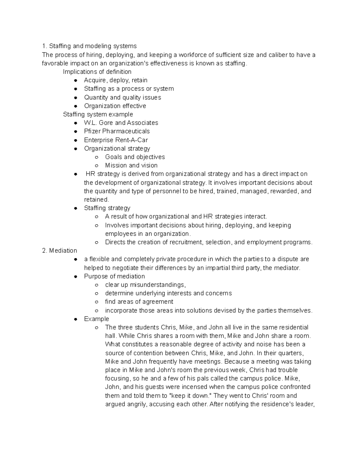 HRPO 2303- Exam 1 Study guide - Staffing and modeling systems The ...