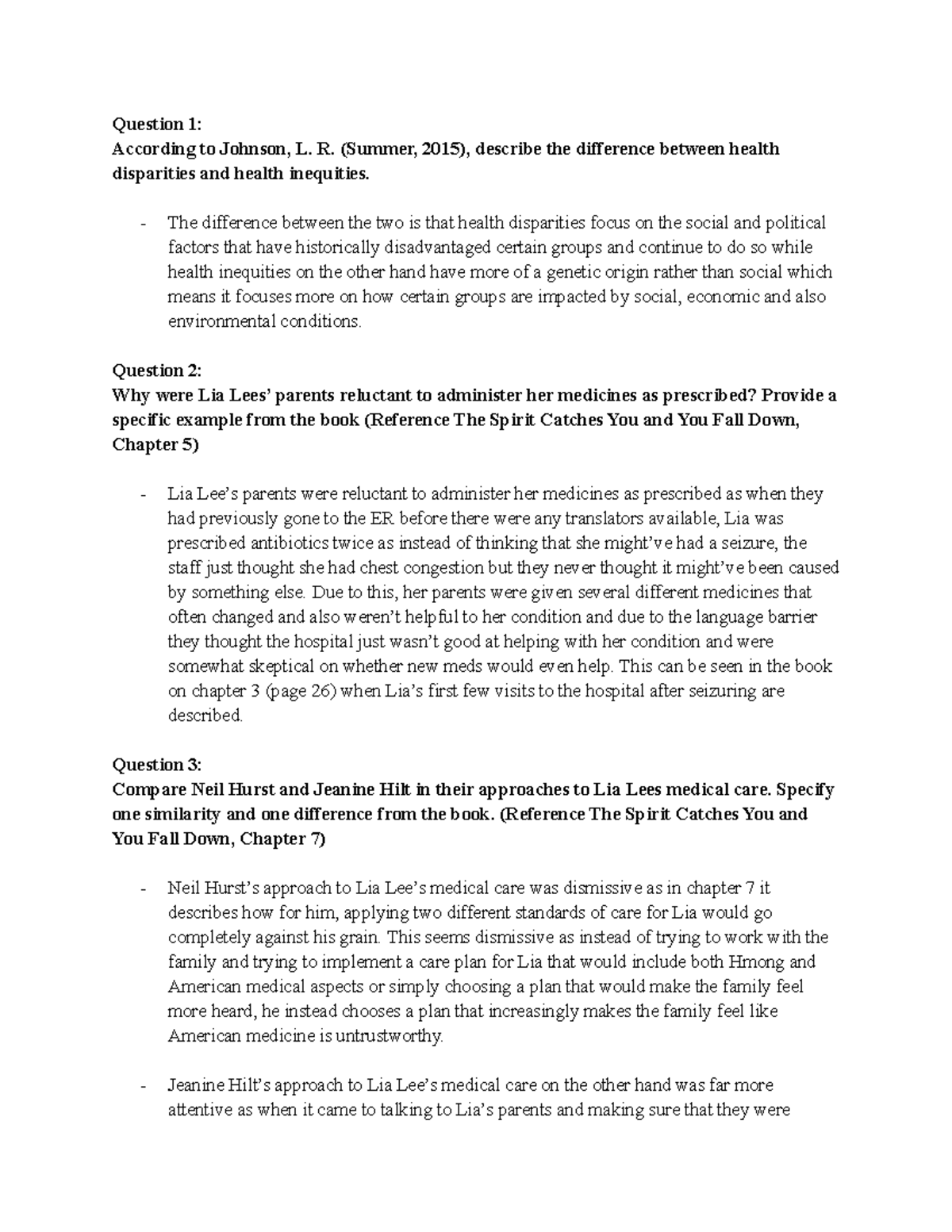 Take Home Quiz #4 - IG - SOCI 241 Quiz 4 - Question 1: According to ...