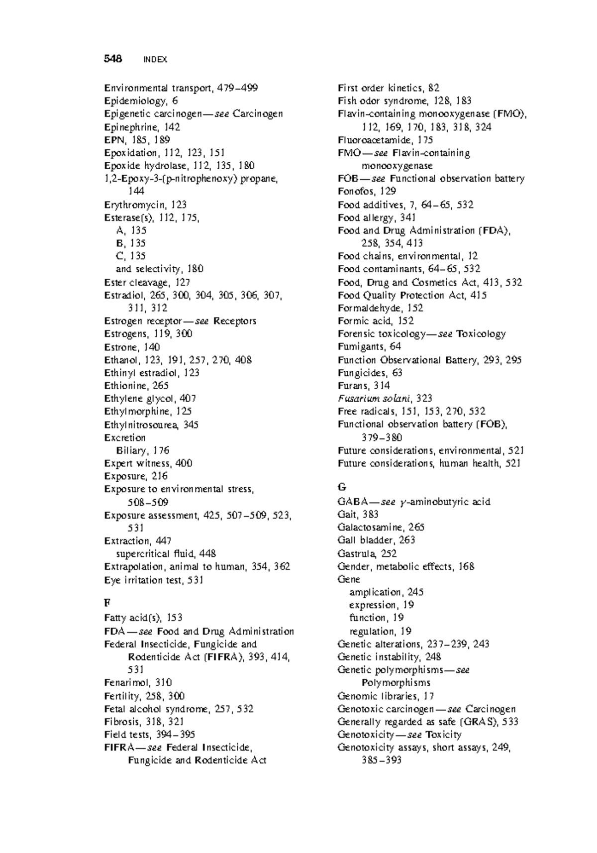 Textbook of Modern Toxicology 573-573 - 548 INDEX Environmental ...