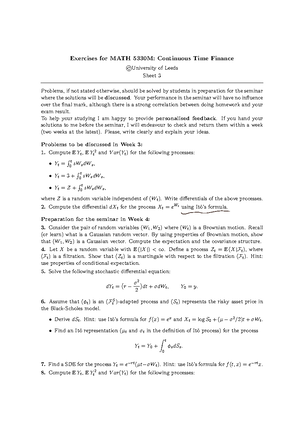 2020 Exam for Markov Processes - MATH2750 Introduction to Markov Processes (2019–20) Assessment ...