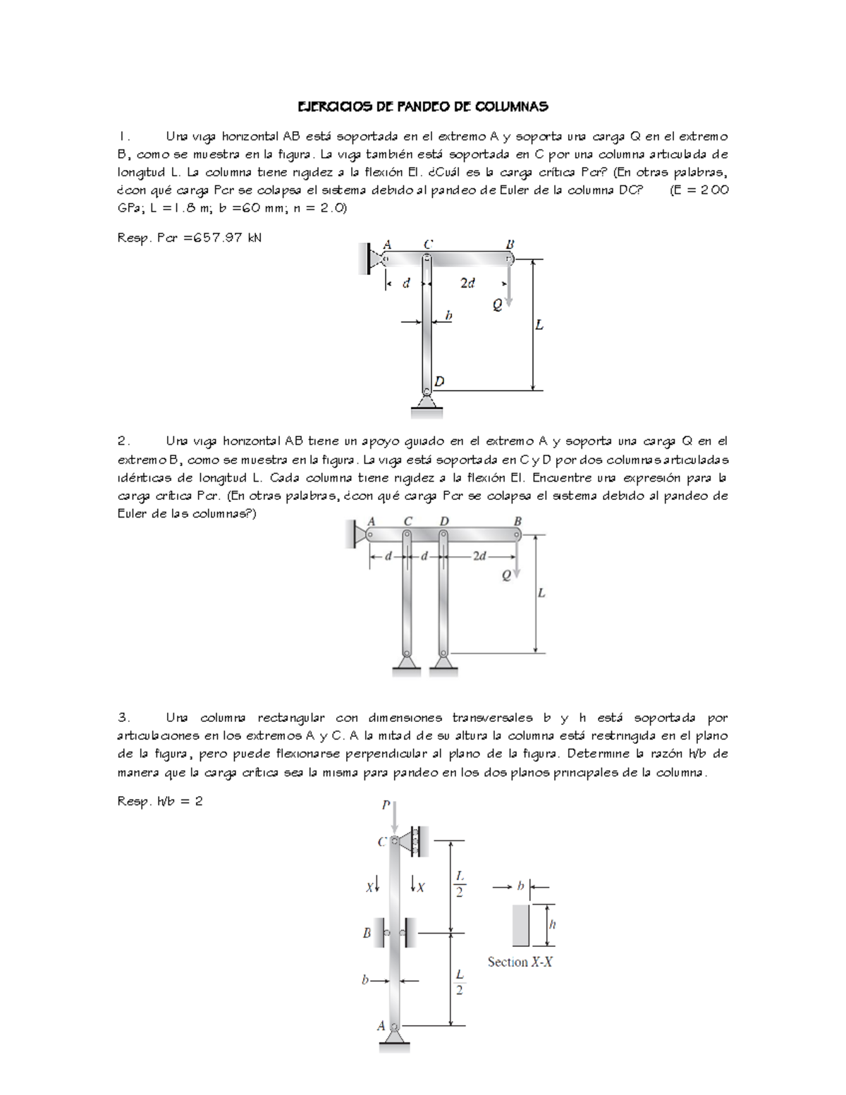 267555649 Ejercicios DE Pandeo DE Columnas pdf - EJERCICIOS DE PANDEO ...