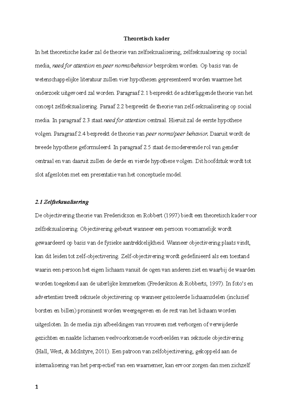 Theoretisch kader scriptie - Theoretisch kader In het theoretische ...