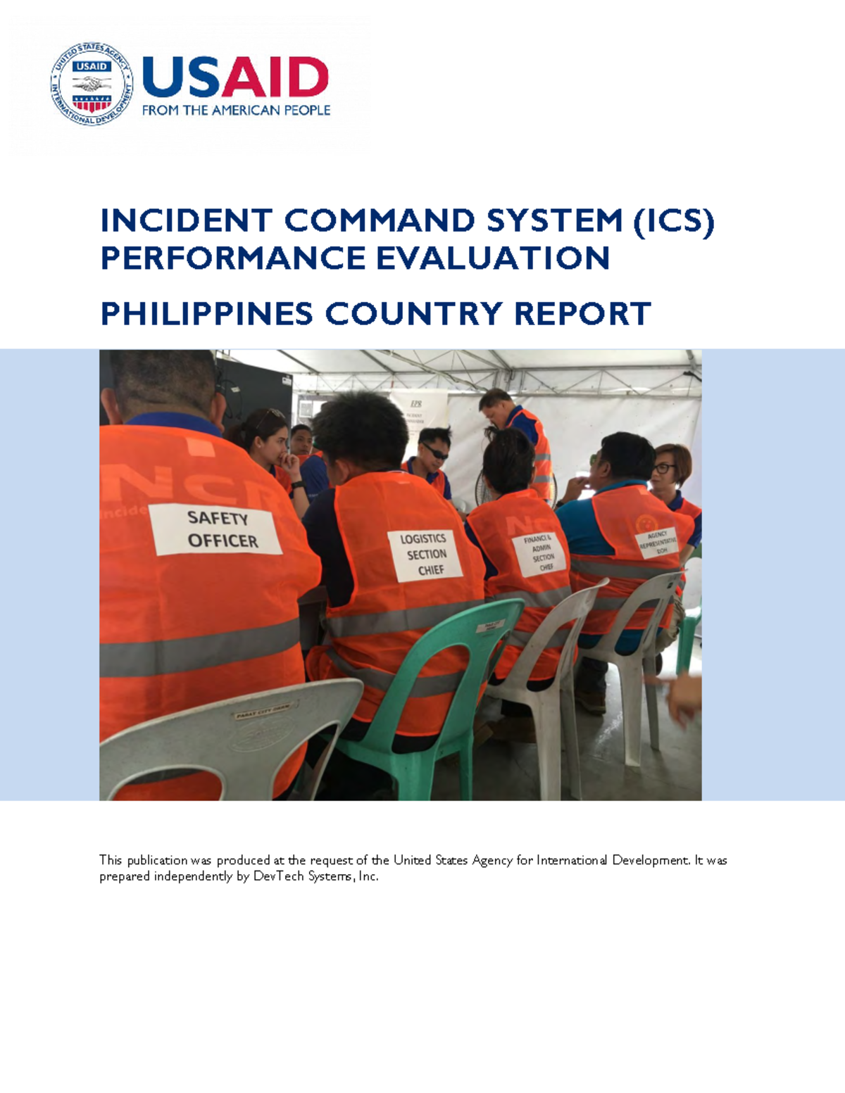 PA00MZJ1 - INCIDENT COMMAND SYSTEM (ICS) PERFORMANCE EVALUATION ...