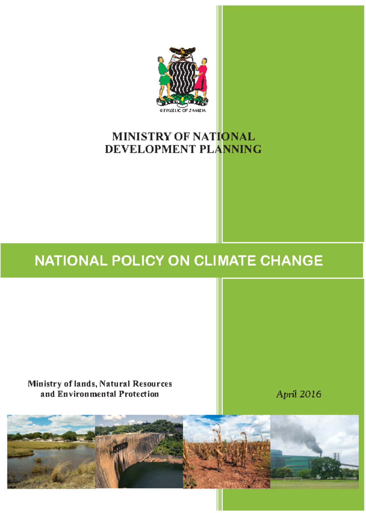 National Policy on Climate change - MINISTRY OF NATIONAL DEVELOPMENT ...