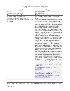 Engage Reflection Journal What are Patterns - I believe that patterns ...