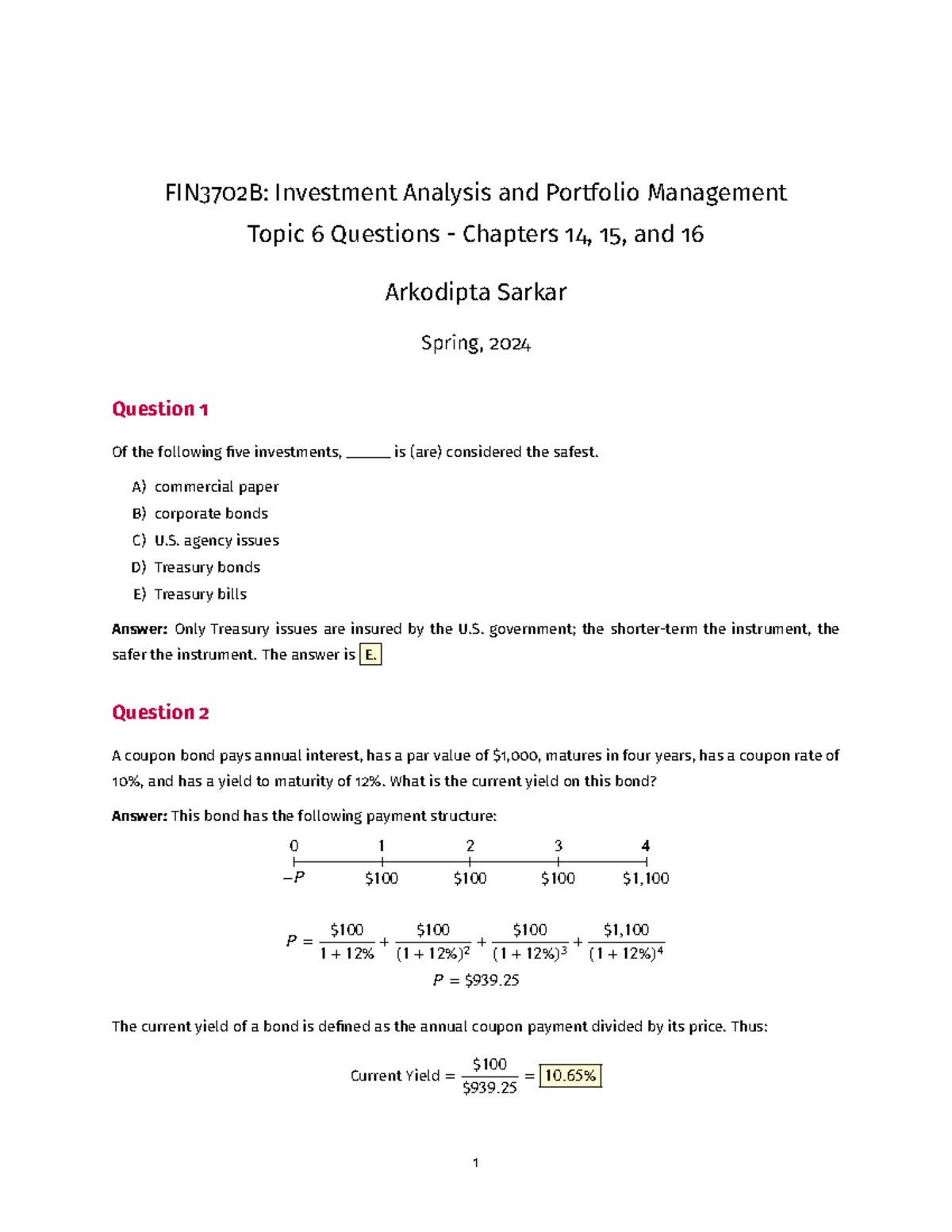 Lecture 6 Questions and Answers - FIN3702B: Investment Analysis and ...