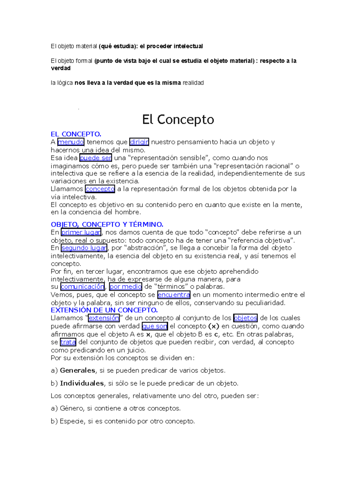 El objeto material - Los mejores cursos GRATI El Concepto EL CONCEPTO ...