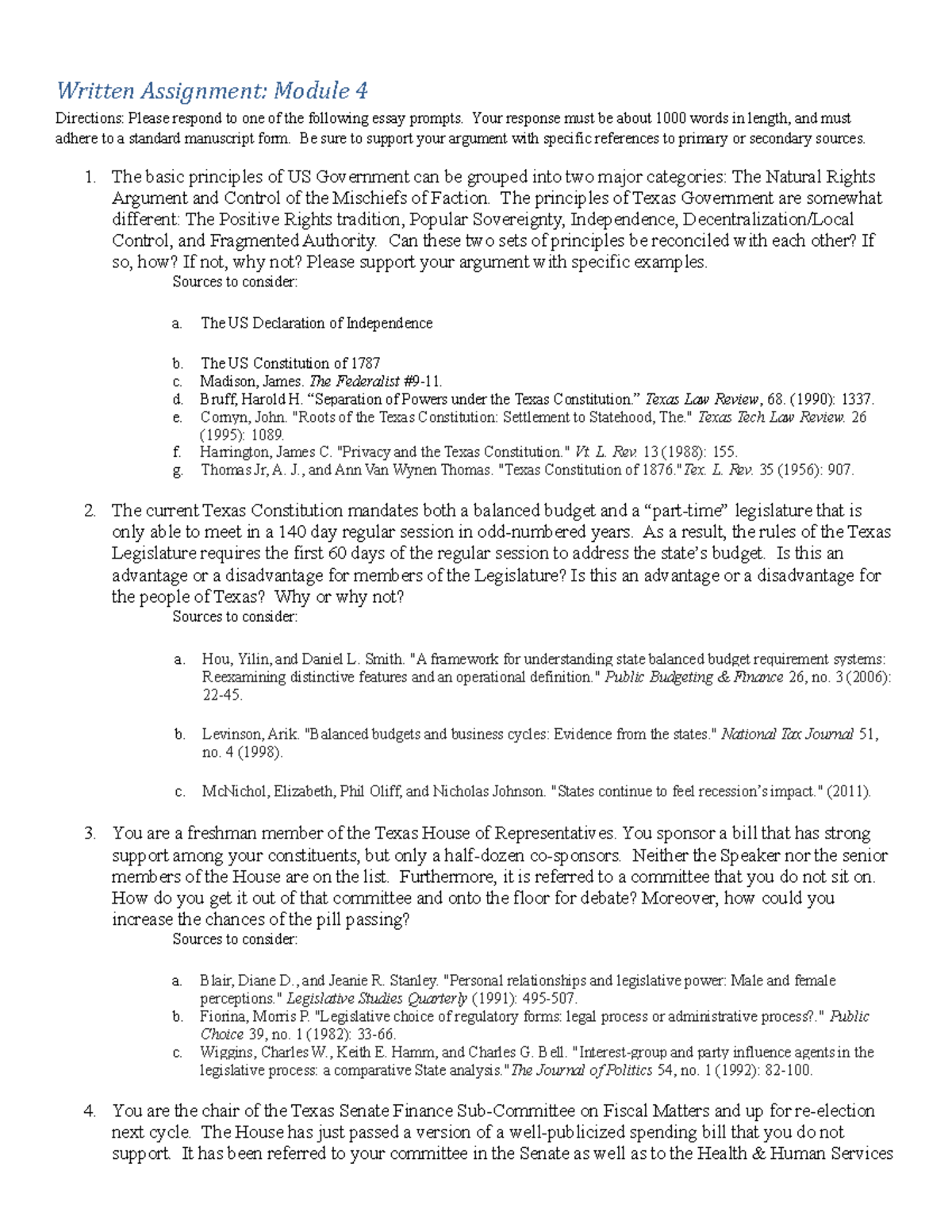 Assignment- 2 - paper - Written Assignment: Module 4 Directions: Please ...