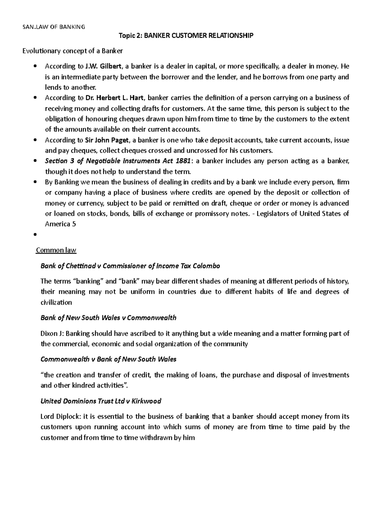 Topic 2 LB -no - Topic 2: BANKER CUSTOMER RELATIONSHIP Evolutionary ...