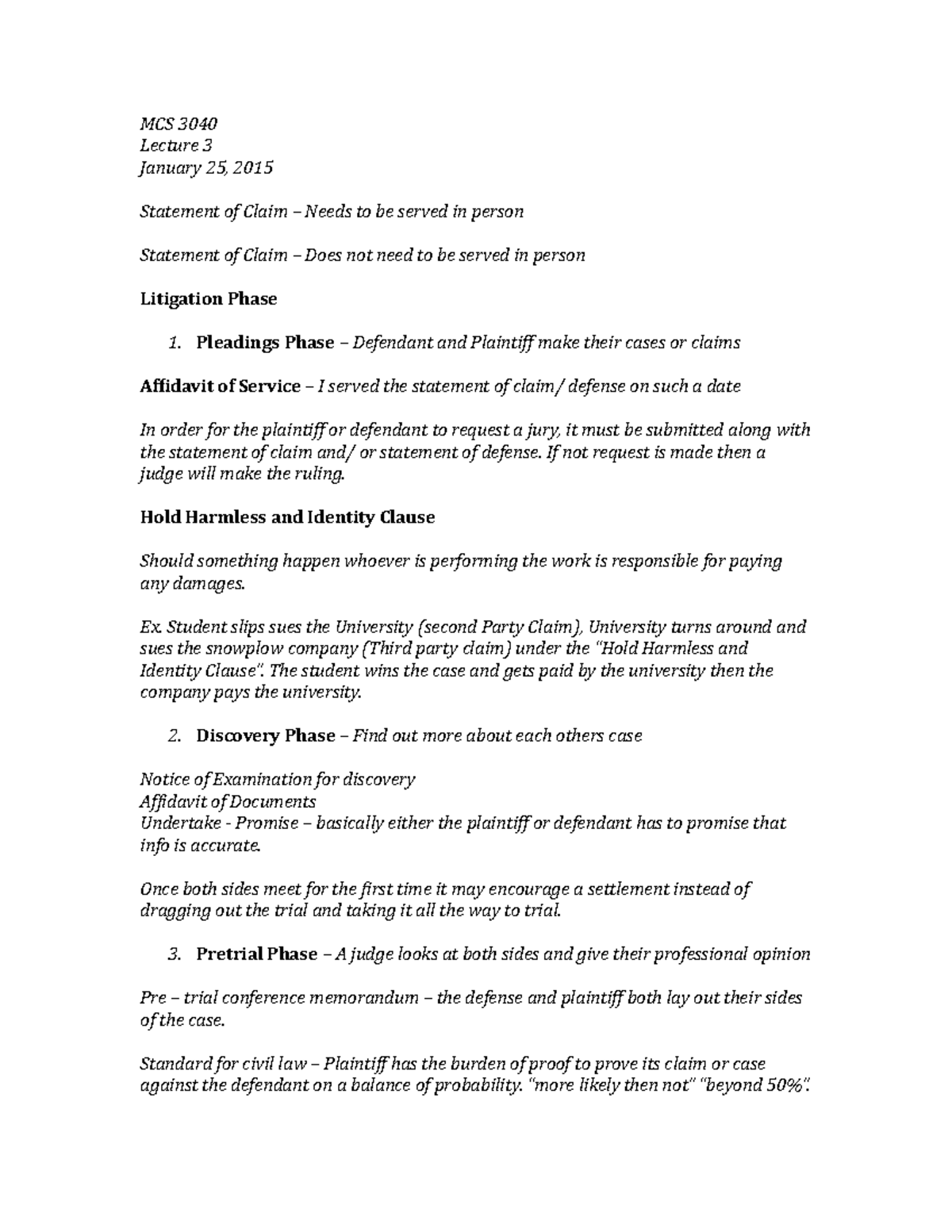 MCS 3040 - Lecture 3 - Notes - MCS 3040 Lecture 3 January 25, 2015 ...