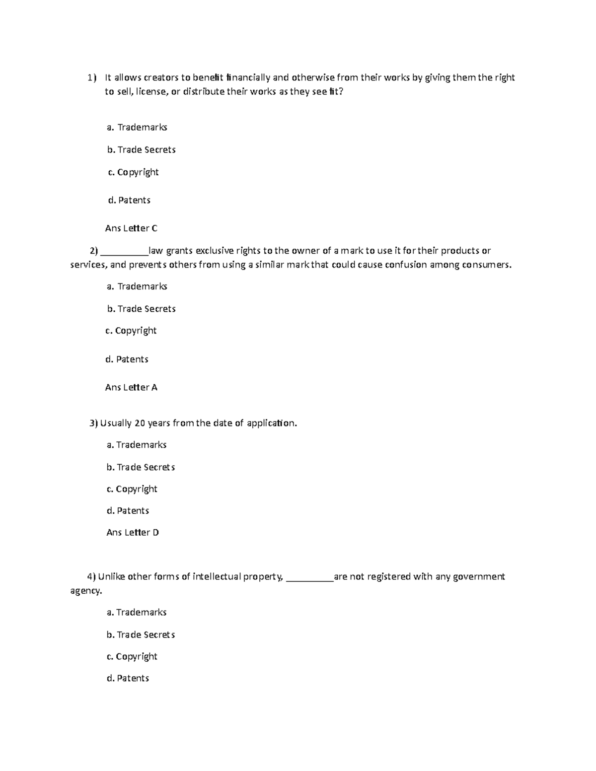 Question na may sagot - afafafa - It allows creators to benefit ...