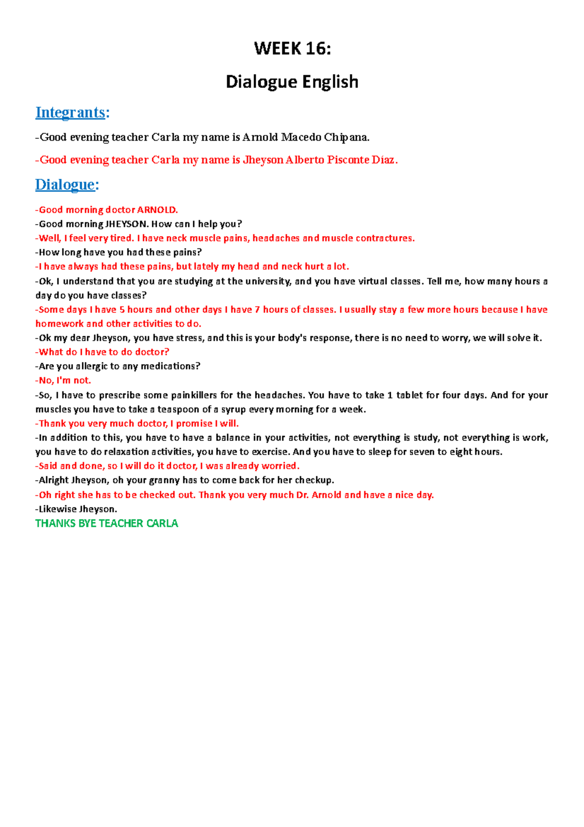 WEEK16 - Dialogue - WEEK 16 - WEEK 16: Dialogue English Integrants ...