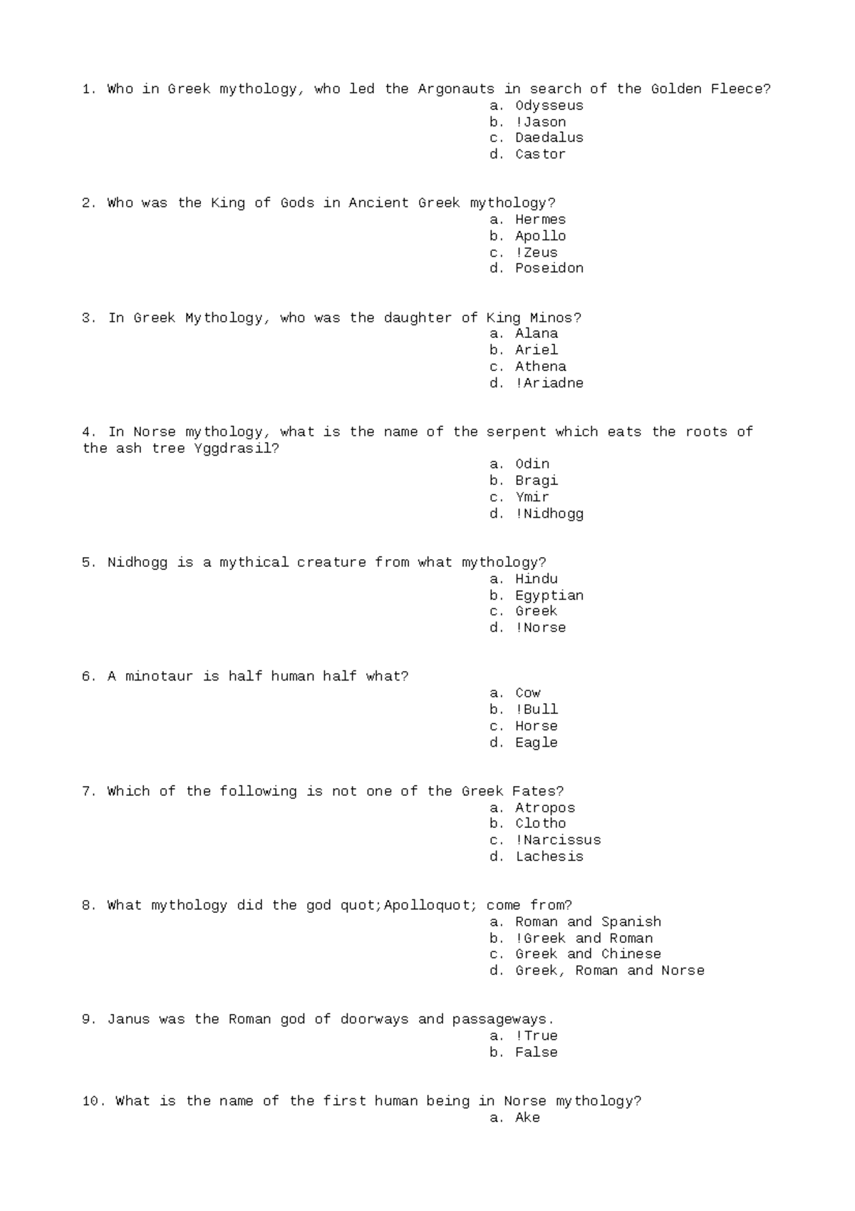 ENVI293 Module 3 - Schoolwork help - Who in Greek mythology, who led ...