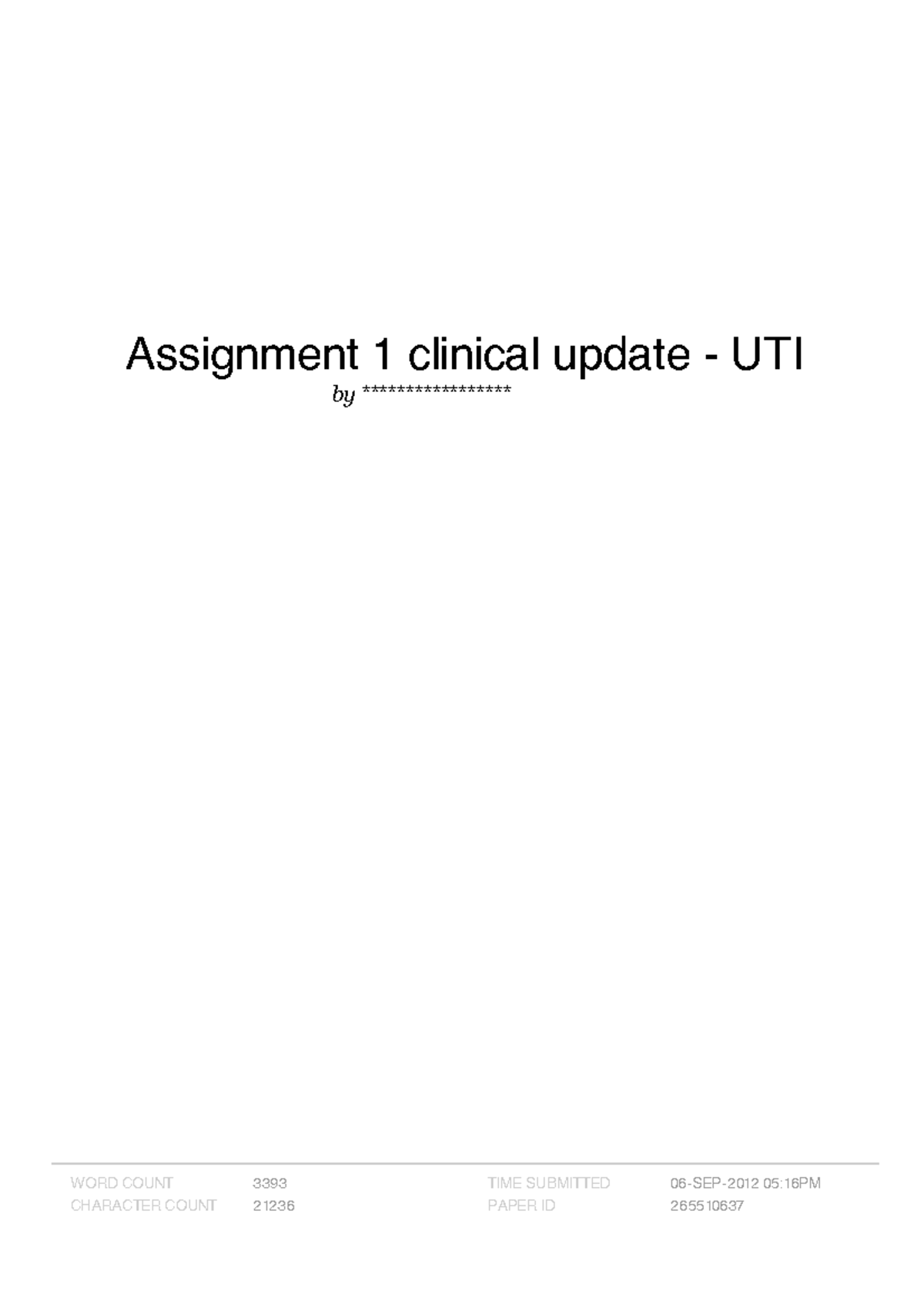 Example clinical update - student paper - WORD COUNT 3393 CHARACTER COUNT 21236 TIME SUBMITTED ...
