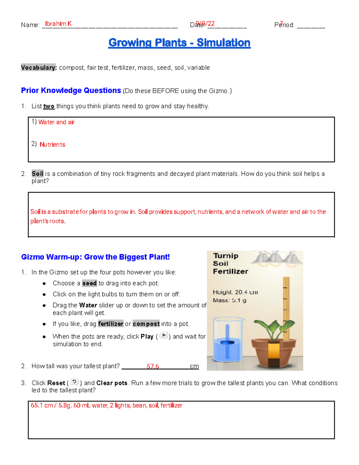 Ibrahim Khalid - 22-23 Growing Plants Gizmo - Name