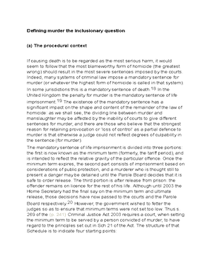 The rule of law and fair procedures - In relation to each pair of ...