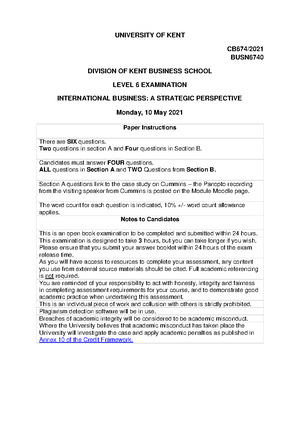 Lecture 6 - Topic 6 - Headquarter-level Strategies - Lecture 6 ...