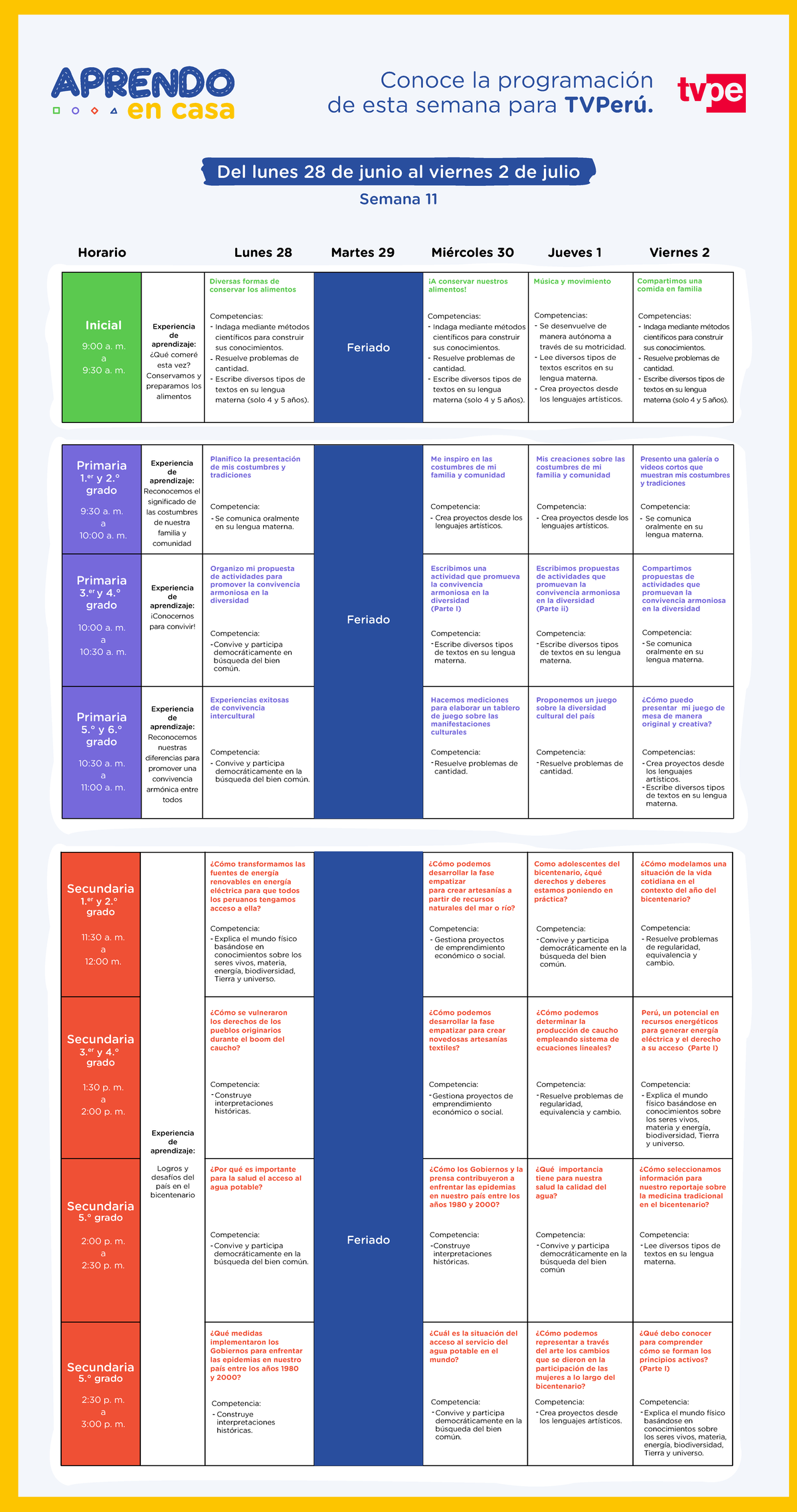 Programacion-TV-y-Radio - Conoce la programación de esta semana para ...