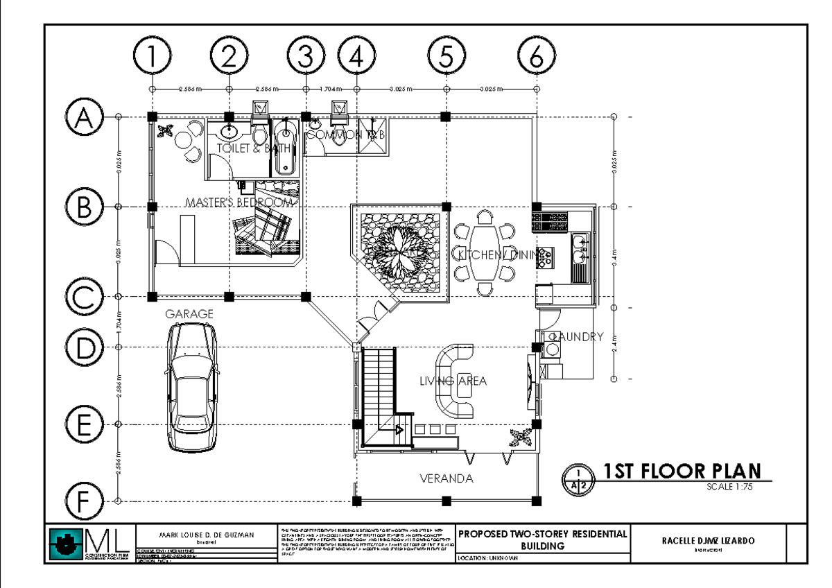 1 - n/a - PROPOSED TWO-STOREY RESIDENTIAL BUILDING RACELLE DJMZ LIZARDO ####### (INSTRUCTOR ...