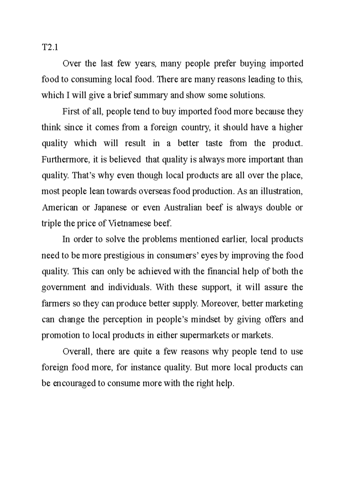 HW W12 - A homework for ielts writing - Over the last few years, many ...