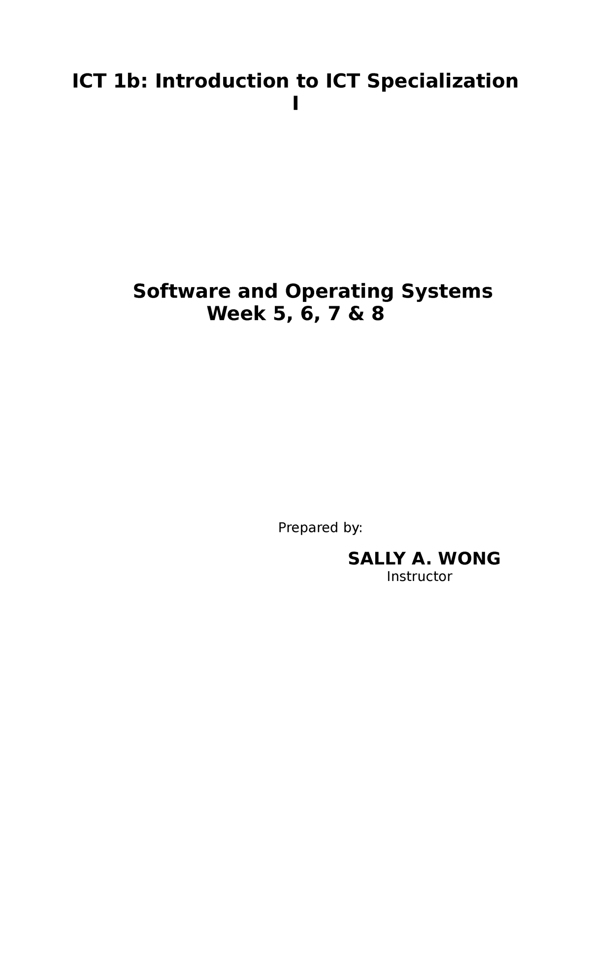 Module 3 - For college materials - ICT 1b: Introduction to ICT ...