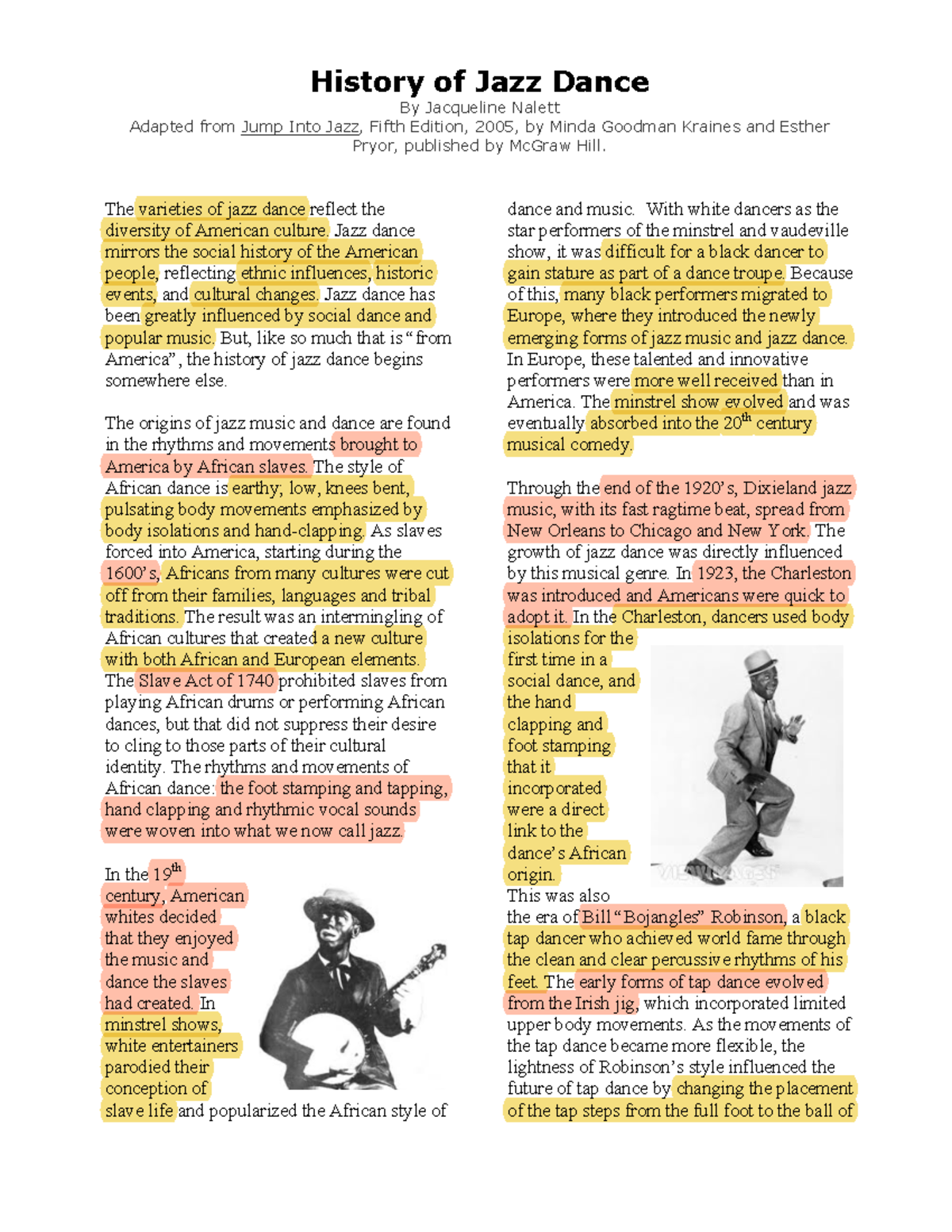 History-of-Jazz - Lecture notes 2 - Warning: Popup annotation has a ...