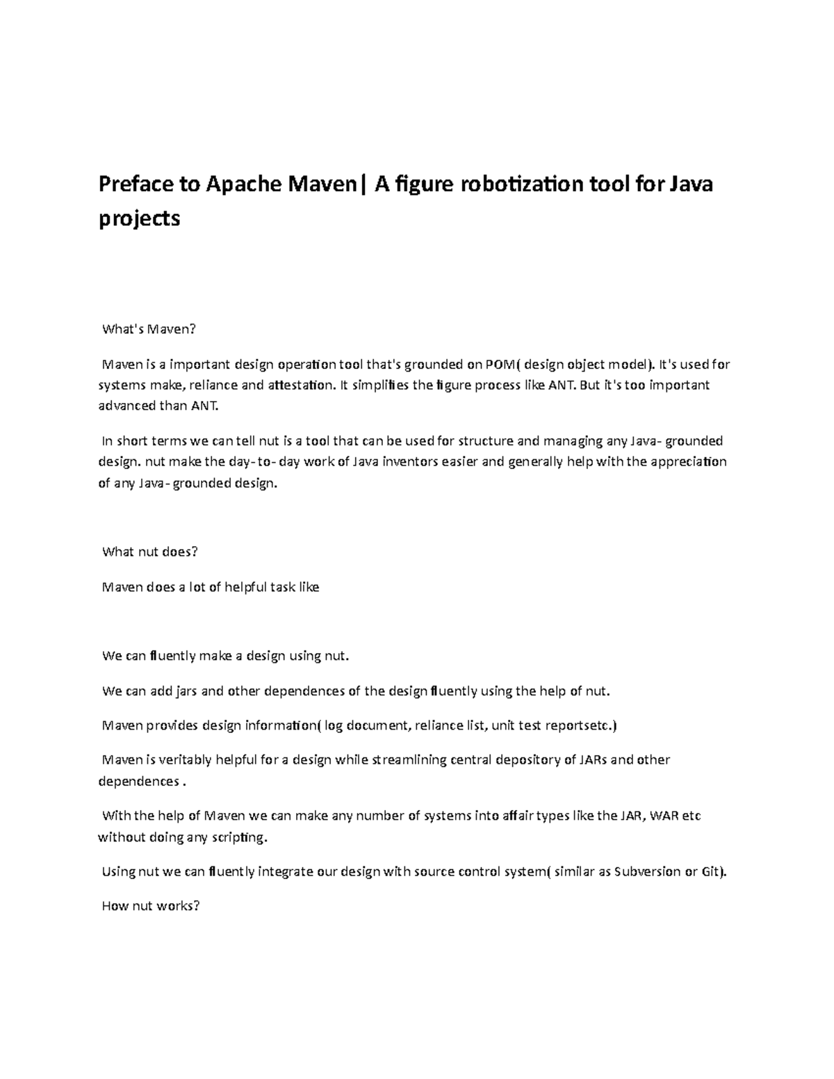 Preface To Apache Maven A Figure Robotization Tool For Java Projects Preface To Apache Maven