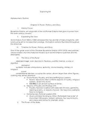 Chapter 4 Deriving Meaning - Exploring Art Alphanumeric Outline Chapter ...
