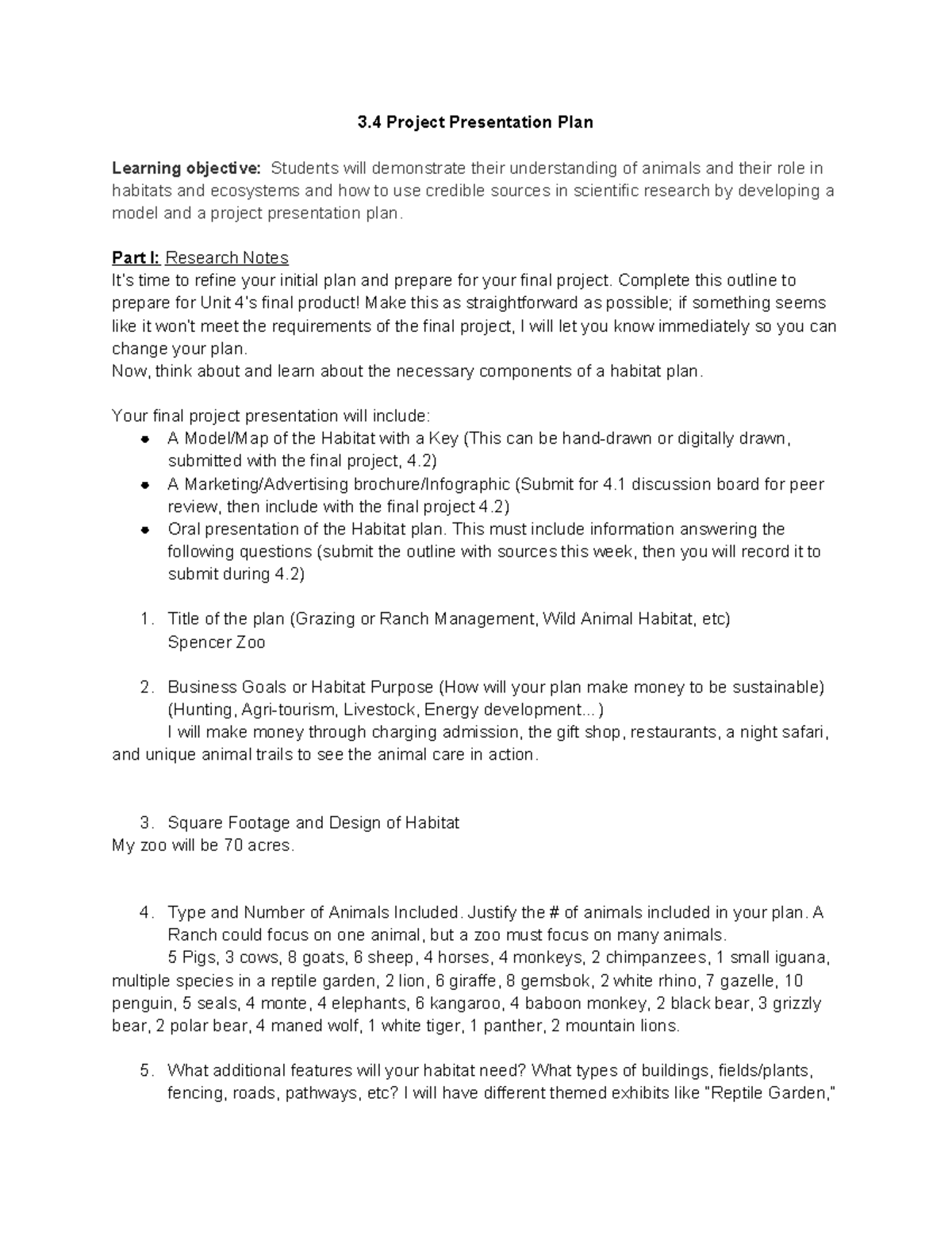 Mia's 3.4 Project Presentation Plan - 3 Project Presentation Plan ...