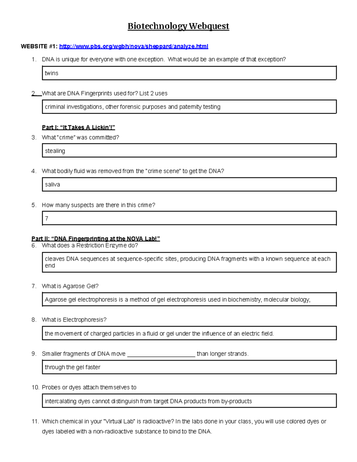 Biotechnology Webquest - 10843835 - Biotechnology Webquest WEBSITE #1 ...