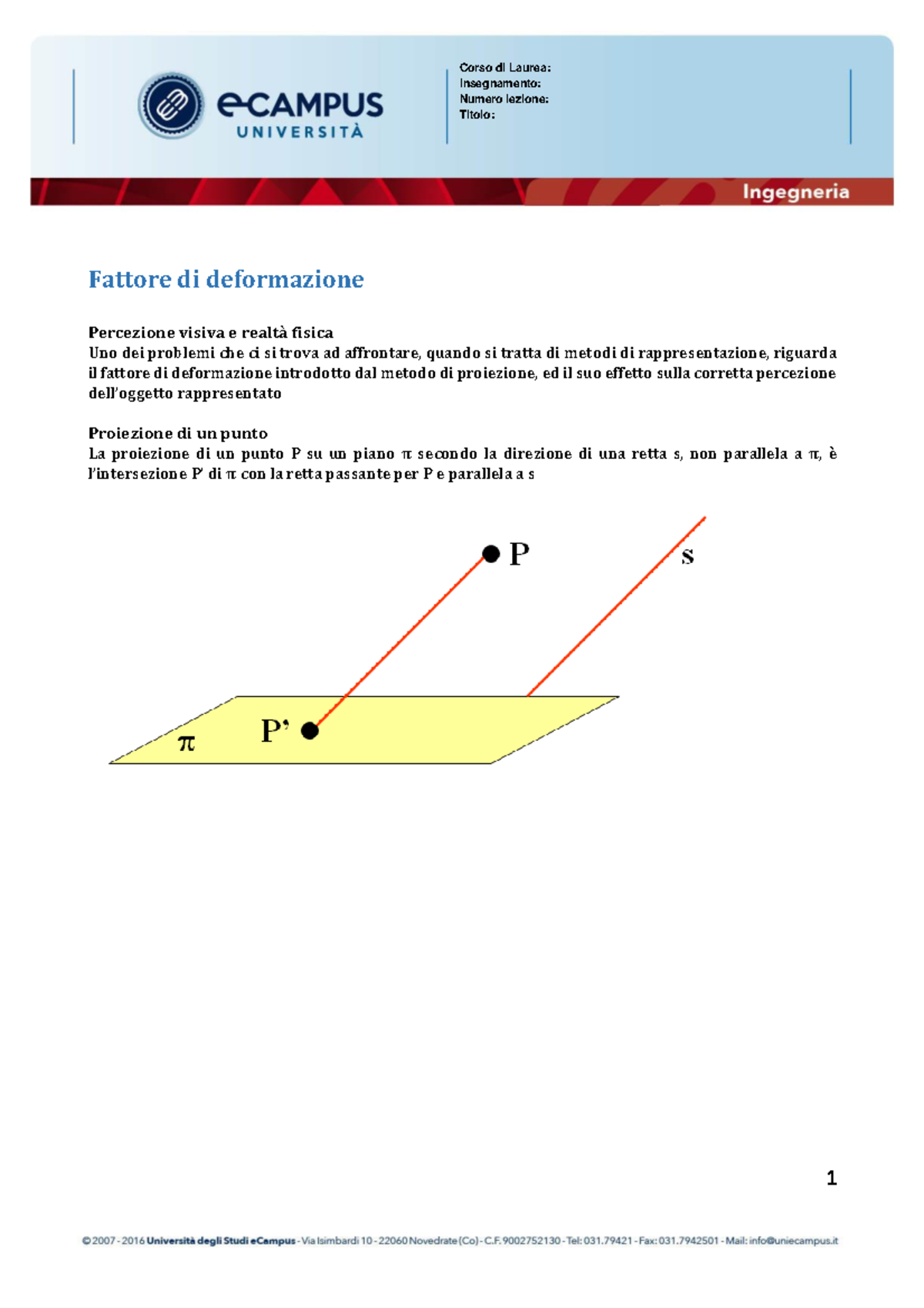 Fattore di deformazione - Studocu