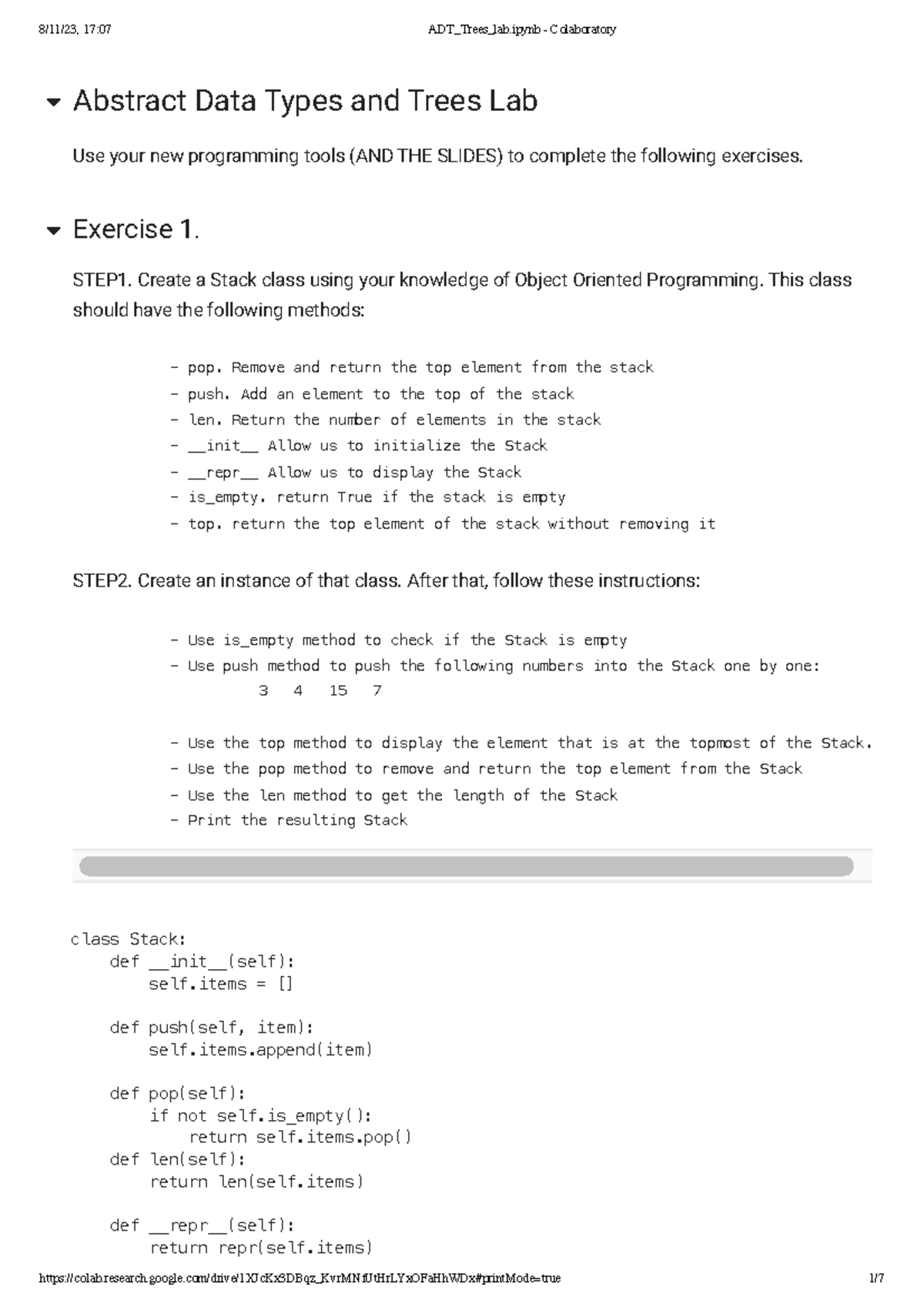 ADT Trees lab.ipynb - Colaboratory - Use your new programming tools ...