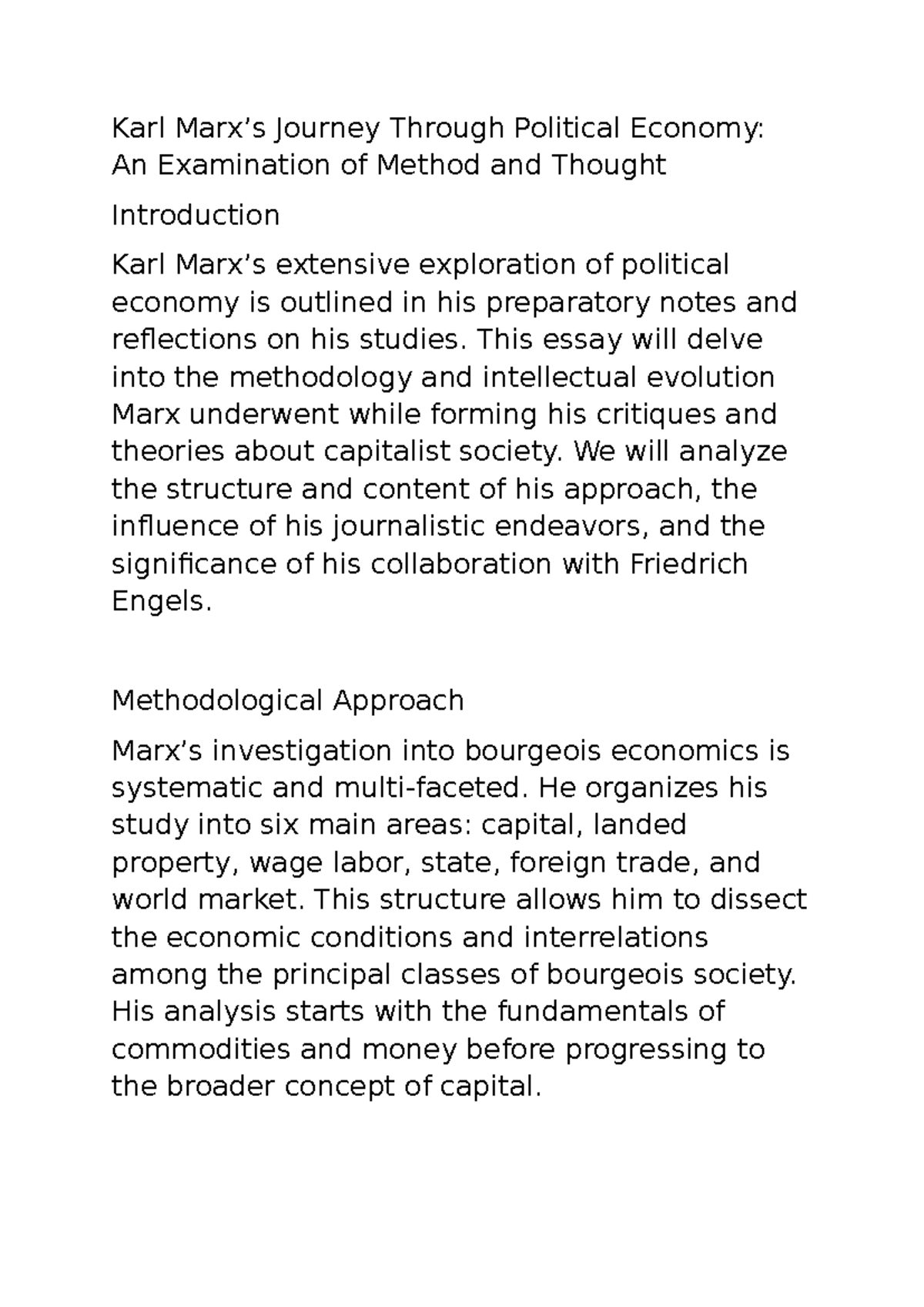 Karl Marx (Conflict theory part 2) - Karl Marx’s Journey Through ...