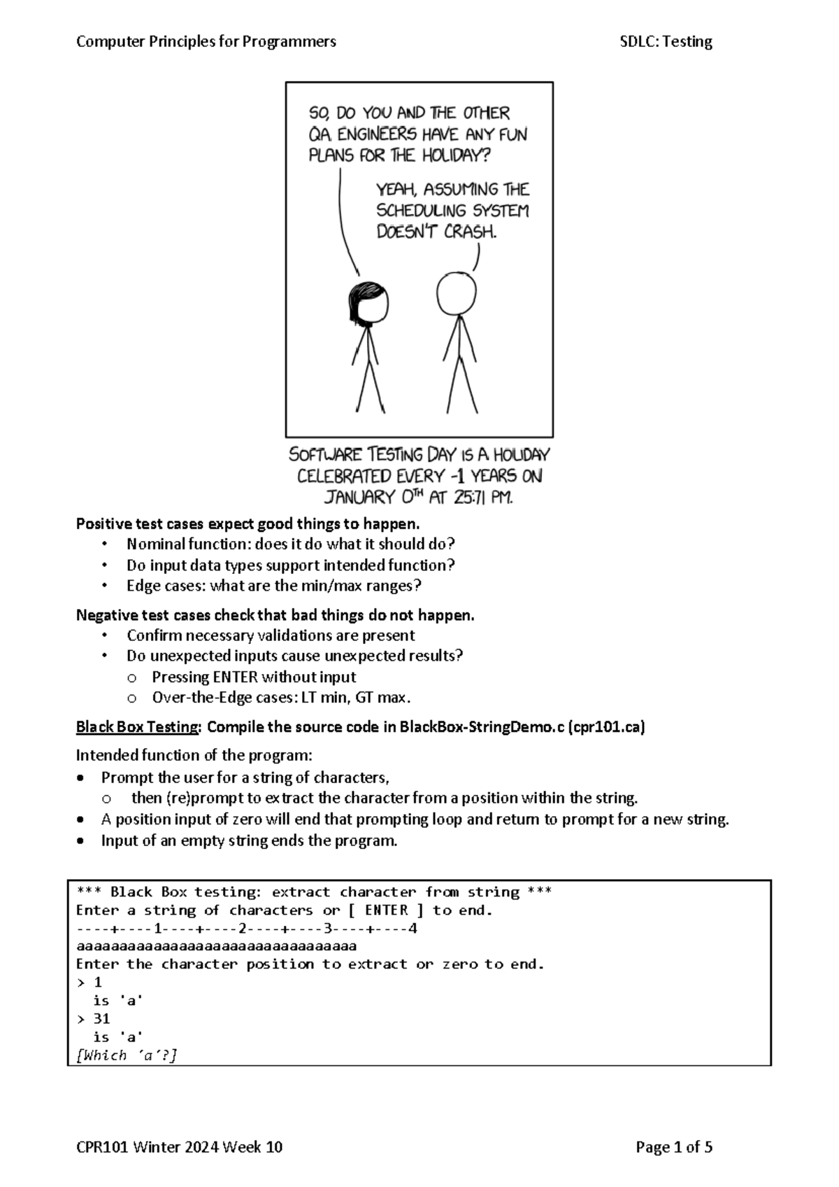 CP4P Testing Activity Instructions - Positive test cases expect good ...