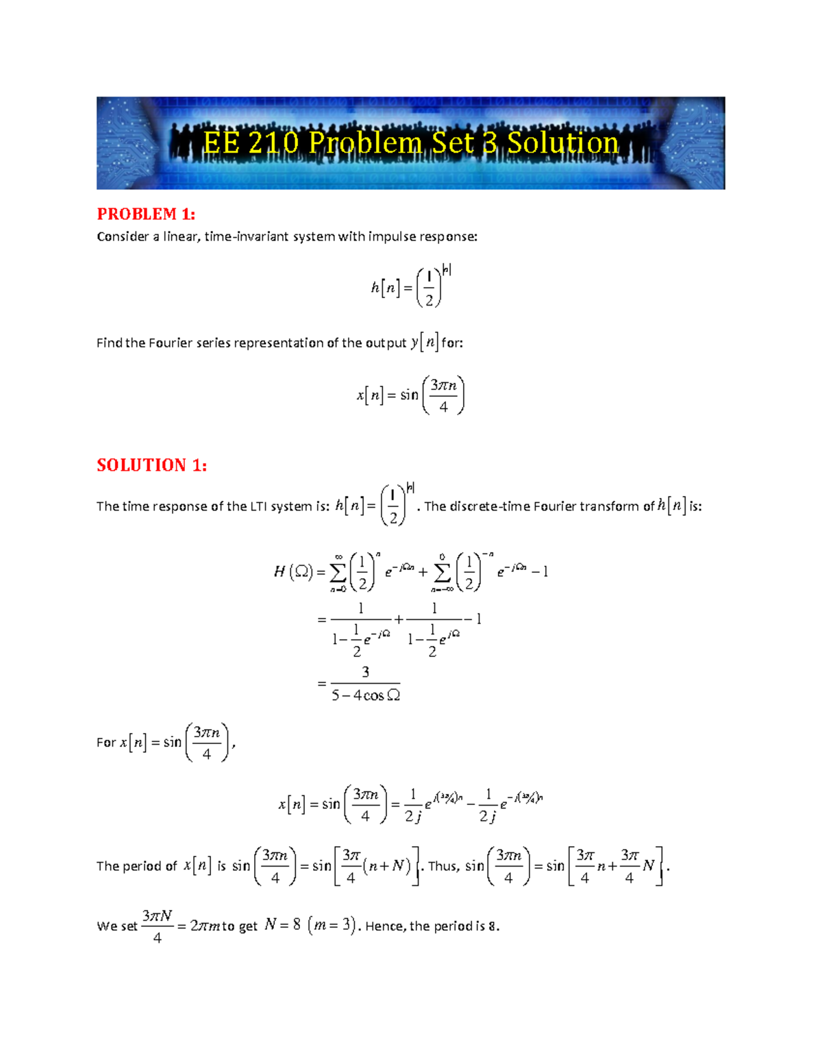 EE 210 Problem Set 3 Solution - Studocu