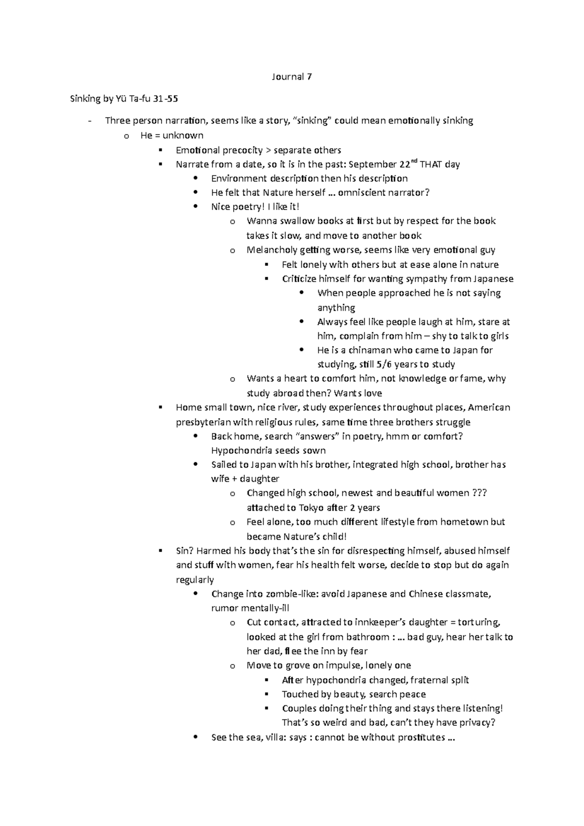 Journal 7 - Sinking by Yü Ta-fu 31-55 - Journal 7 Sinking by Yü Ta-fu ...