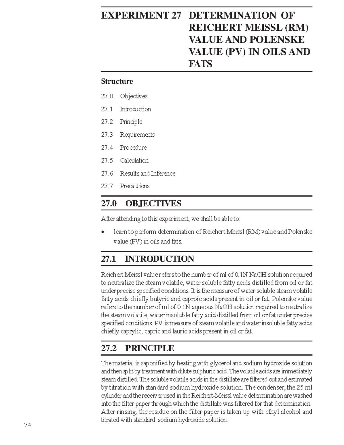 Experiment-27 - Experiments - Practical Manual - Chemical Analysis and ...
