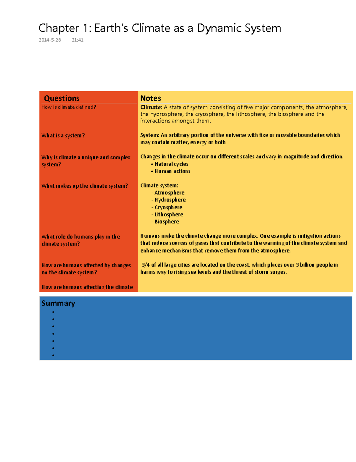 Chapter 1 Earth's Climate as a Dynamic System - YƵĞƐƚŝŽŶƐ ,Žǁ ŝƐ ...