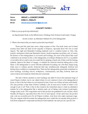 Full-Blown Research Paper (Group 1) - A Science Investigatory Project Alternative Methods of ...