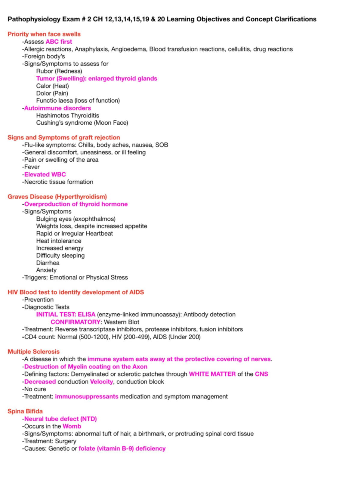 Patho Exam 2 Study Guide - Studocu