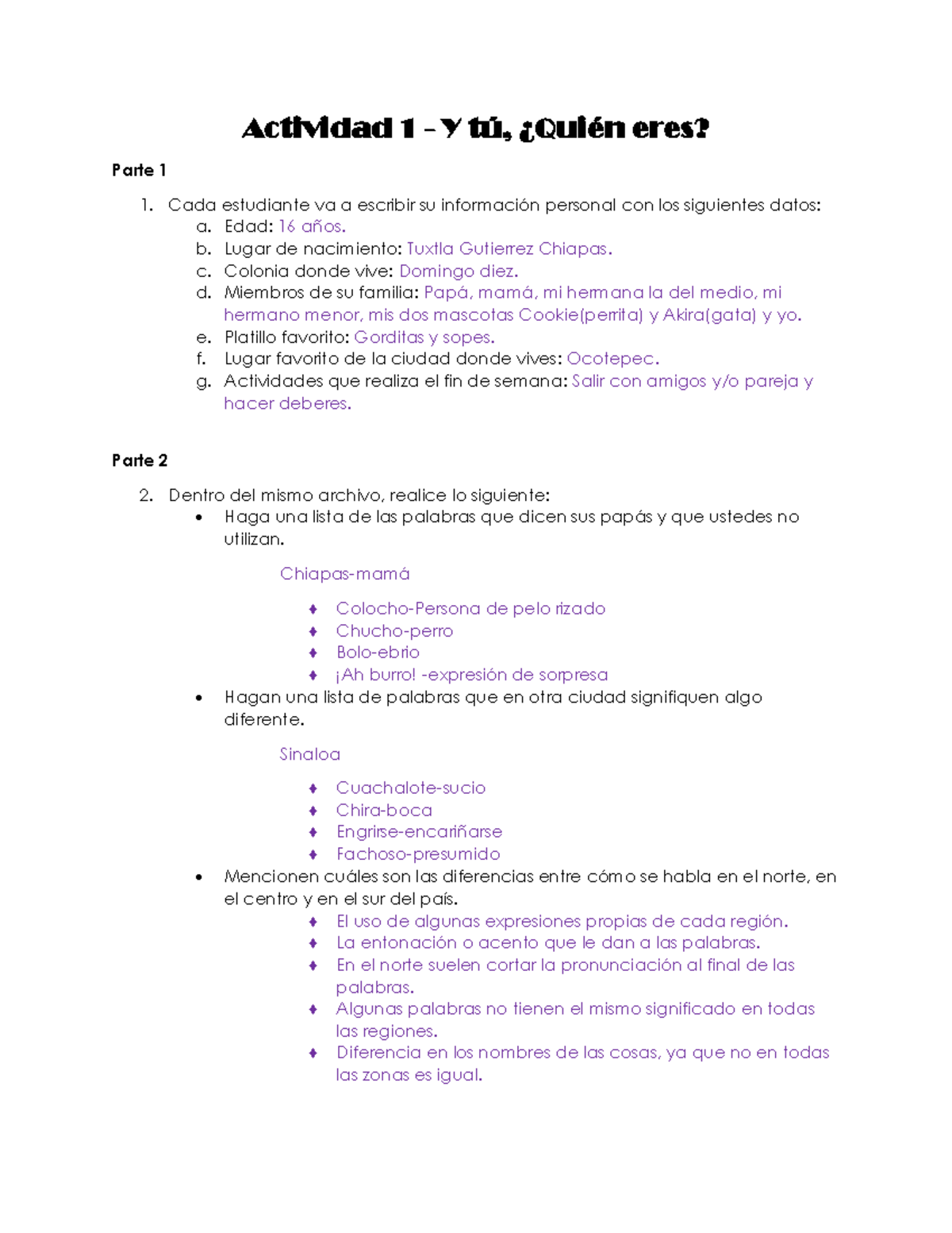 Actividad 1 ytu,quieneres-Antropologia-cuarto semestre- Actividad 1 - Y ...
