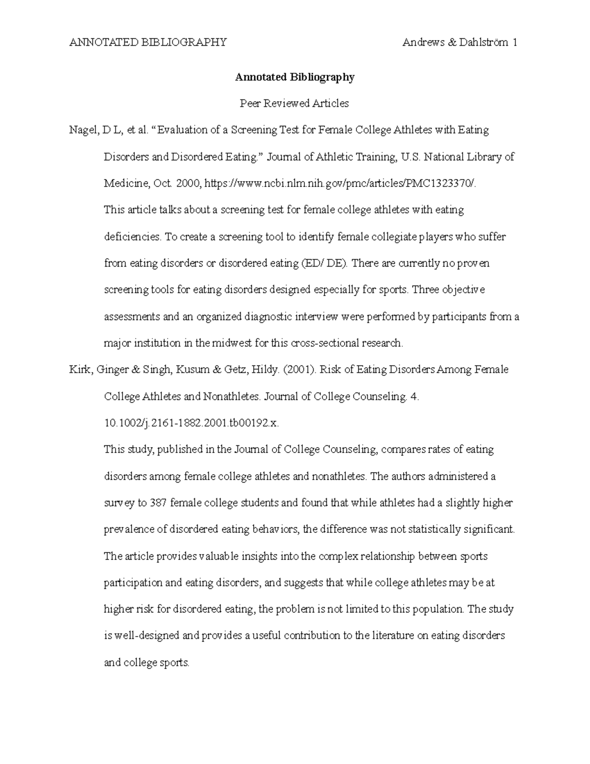 Annotated-Annotated Bibliography-1 - Annotated Bibliography Peer ...