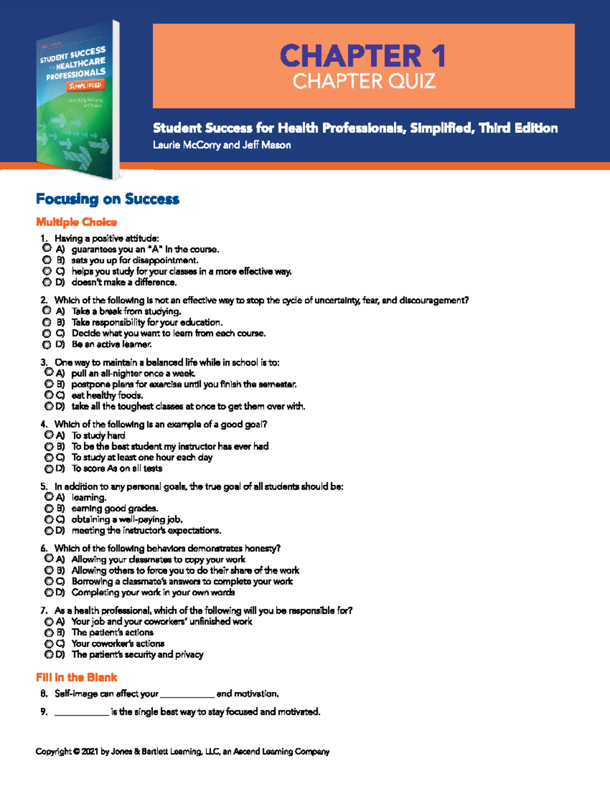 Chapter 1 Online Quiz - week one - CSFH 0101 - Studocu