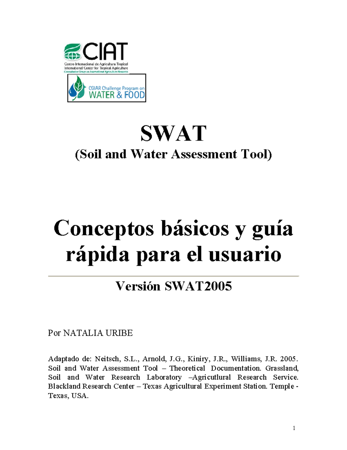 Swat2005-tutorial-spanish - SWAT (Soil and Water Assessment Tool ...