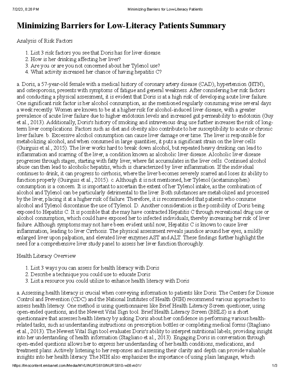 Minimizing Barriers for Low-Literacy Patients - 7/2/23, 8:28 PM ...