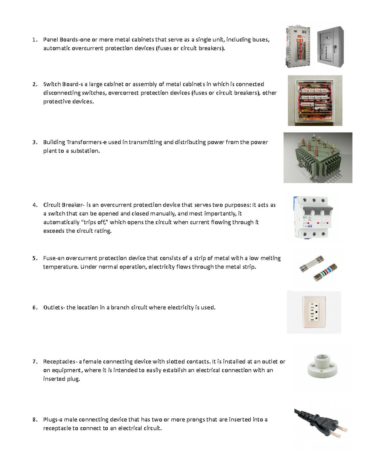 Panel-Boards - equipments - Mechanical and Electrical Systems for ...