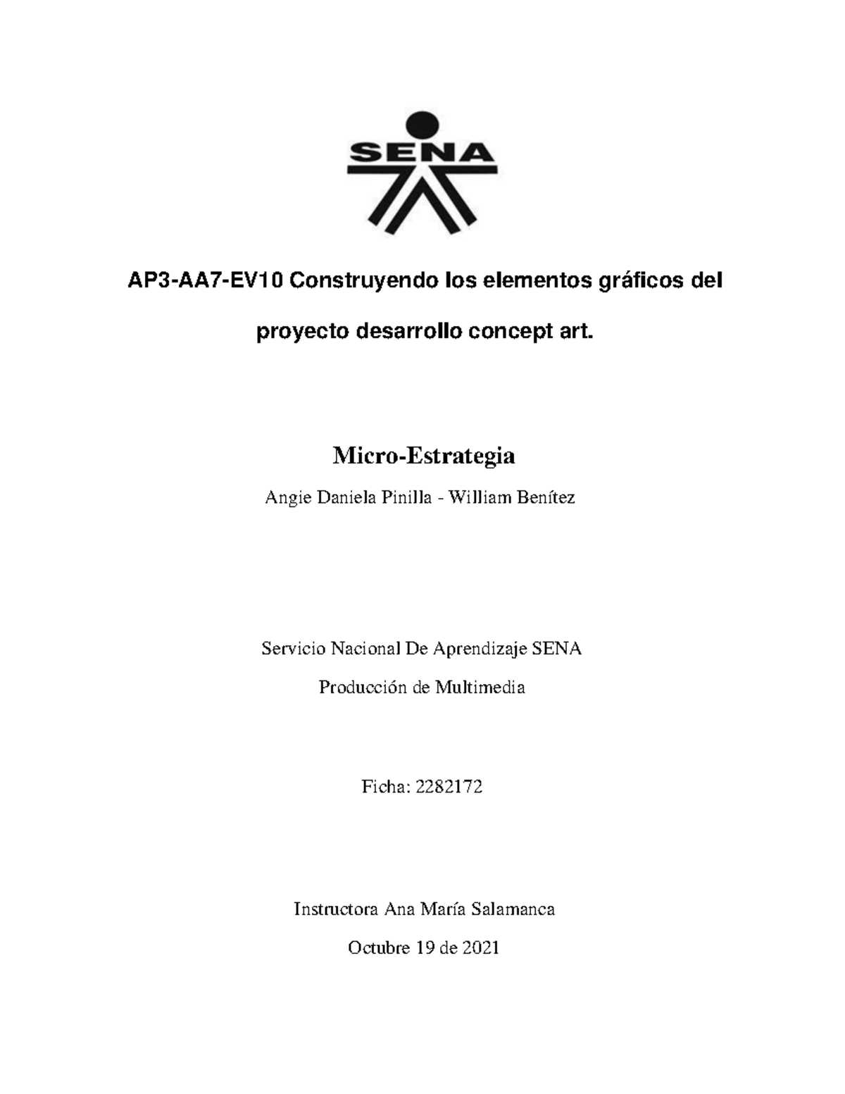 AP3-AA7-EV10 Concep ART para la elaboracion de animaciones - Produccion ...
