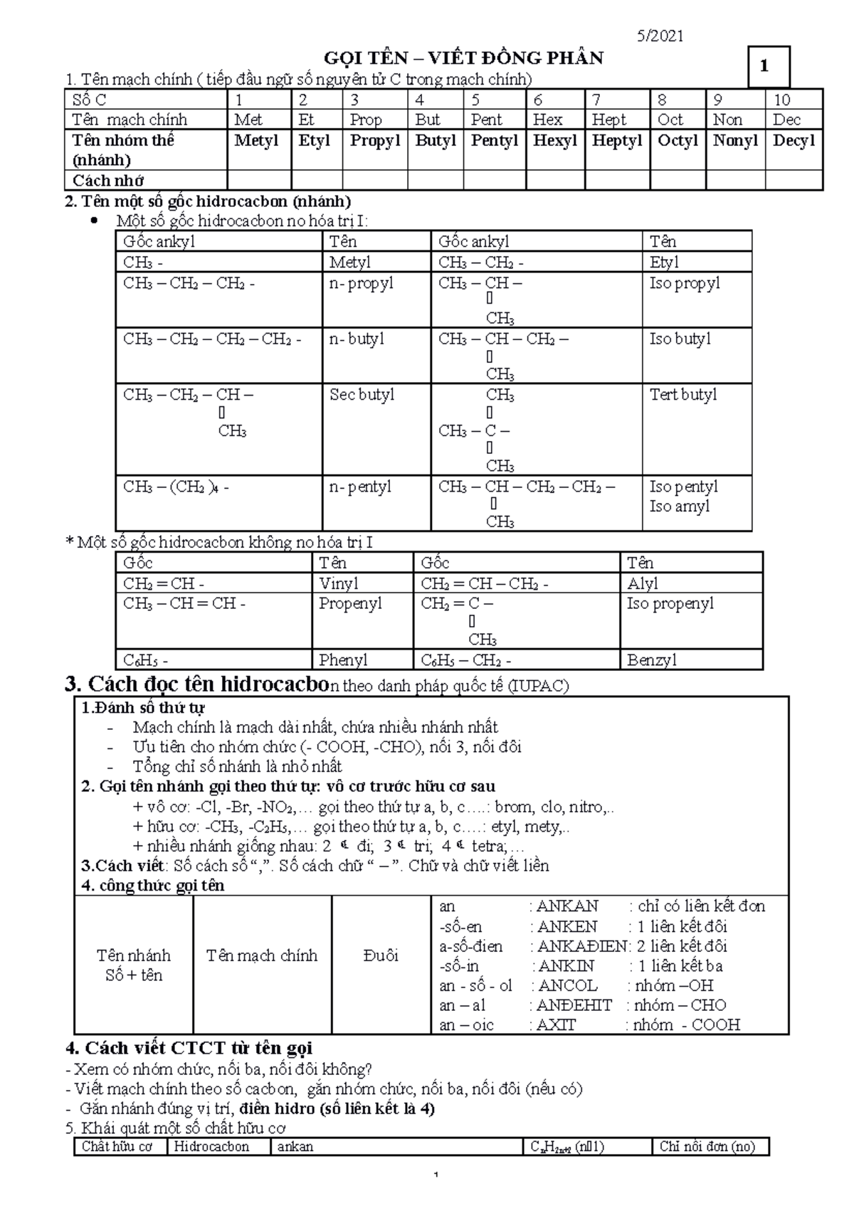 Chuong 4 goi ten dong phan CTPT - GỌI TÊN – VIẾT ĐỒNG PHÂN 1. Tên mạch ...