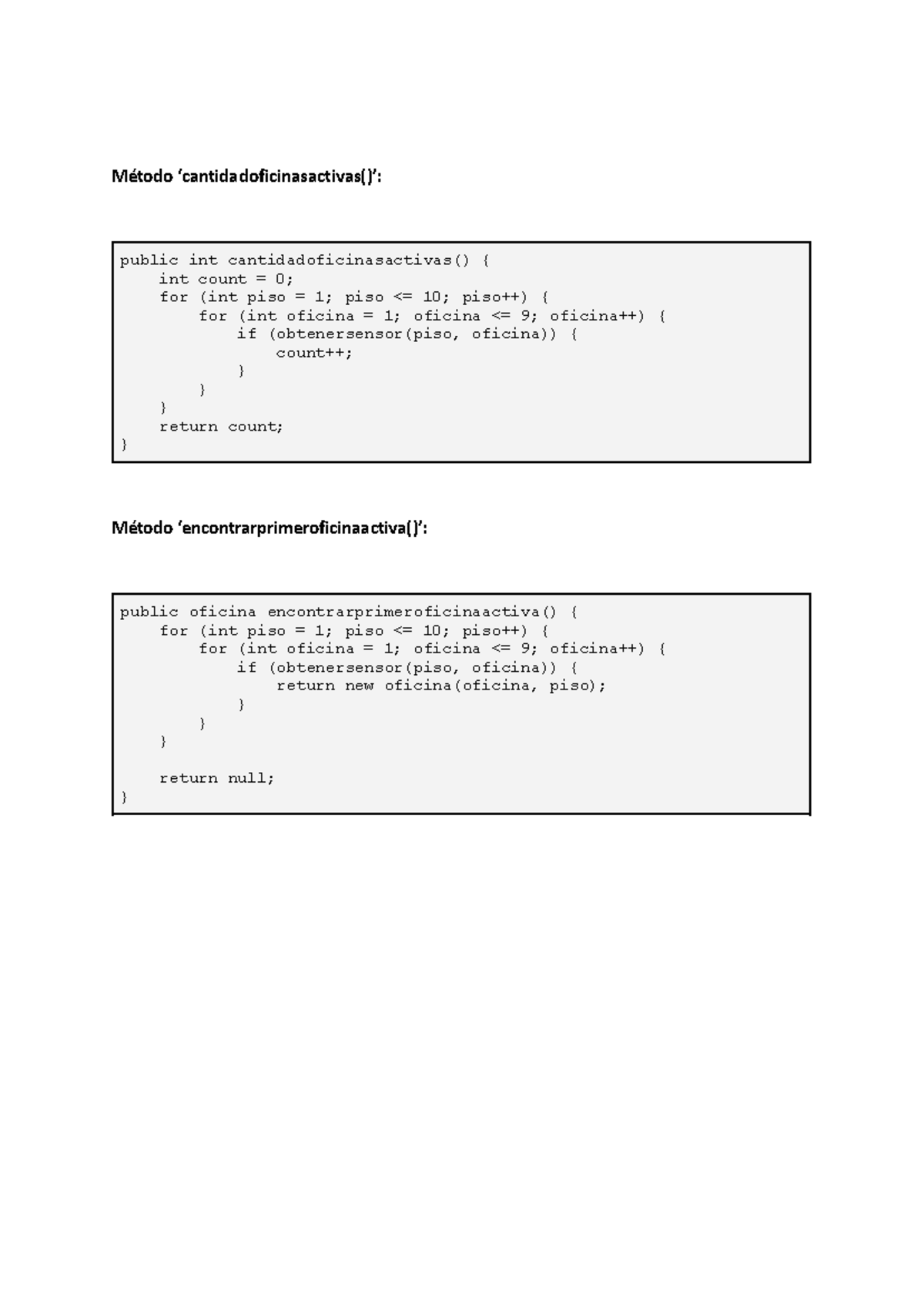 Algoritmos y estucturas de datos I TP1 - Método ‘cantidadoficinasactivas()’: public int - Studocu