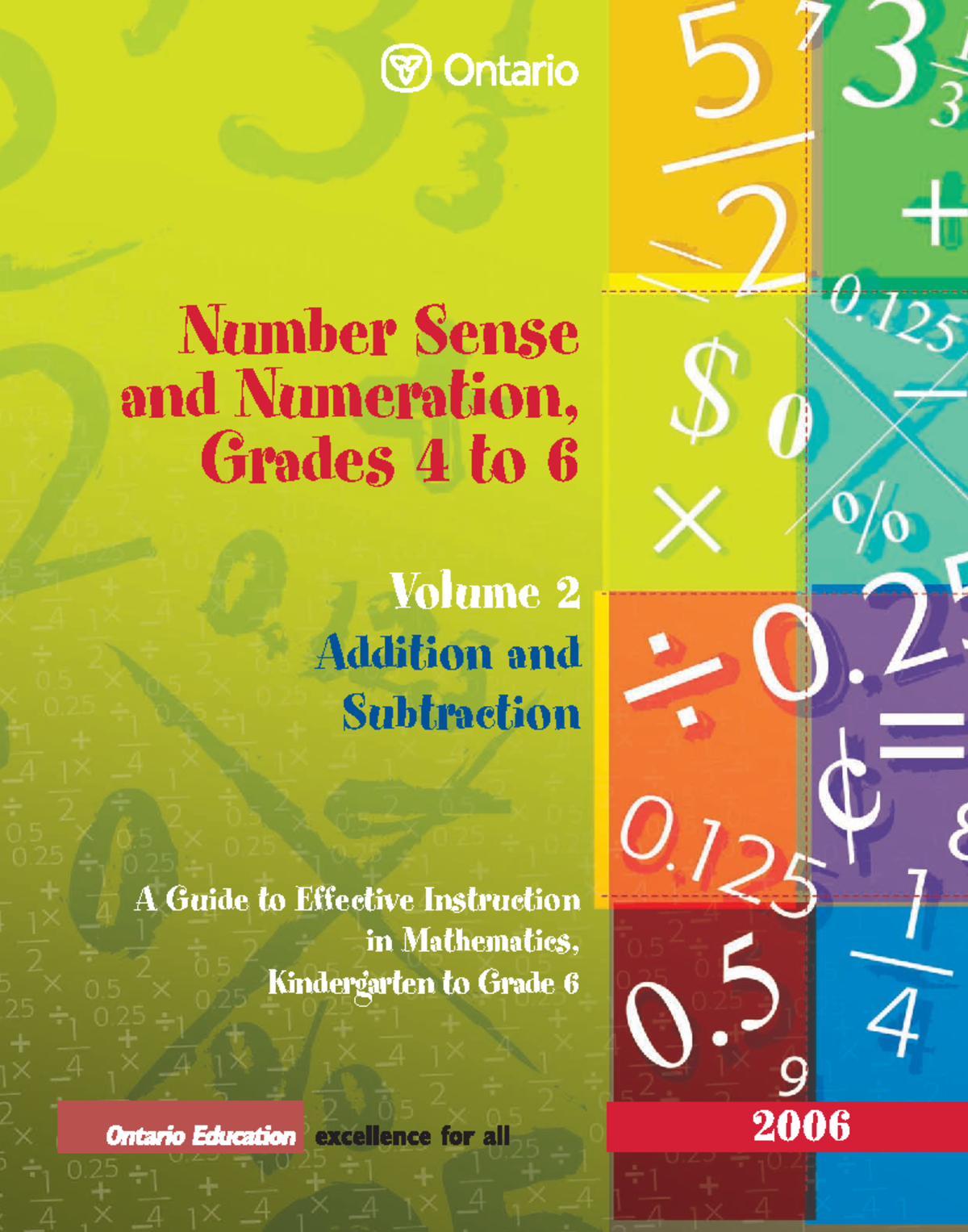 Number Sense and Numeration Vol 2 Addition Subtraction 4-6 - Number ...